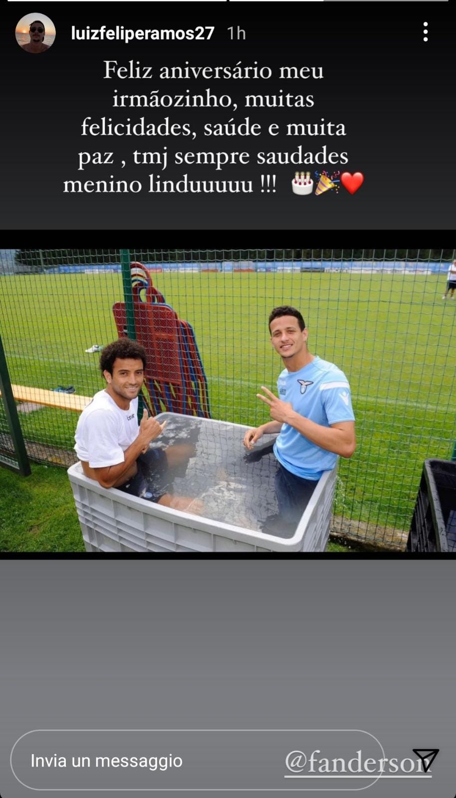 Luiz Felipe scrive a Felipe Anderson: «Tanti auguri fratellino» - FOTO